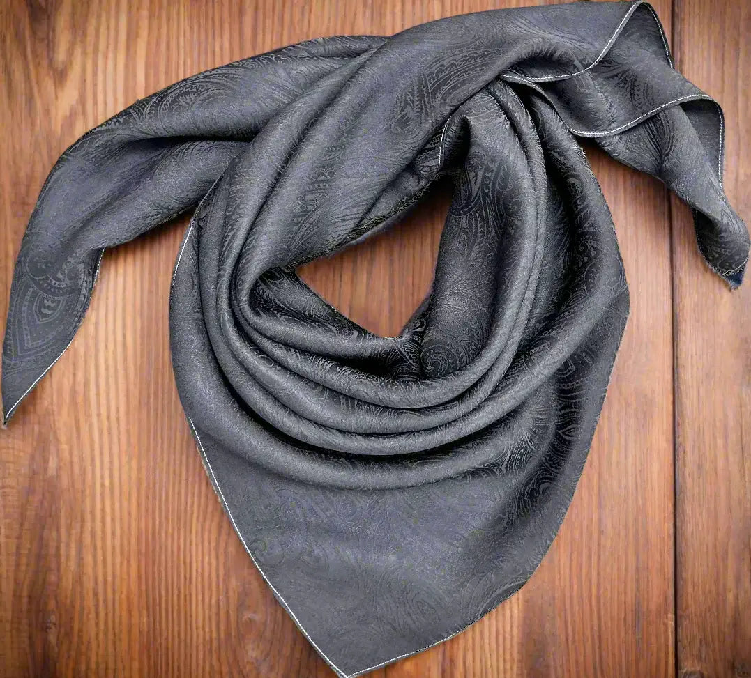 "Early to Rise"- 100% Jacquard Silk Wild Rag – Amber Waves KS